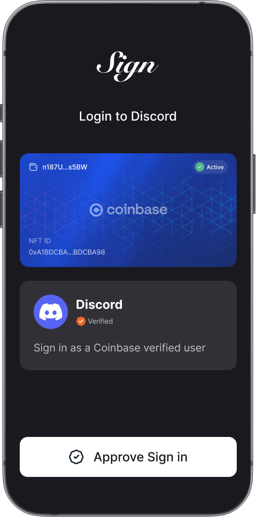 Access different applications with your Sign credentials